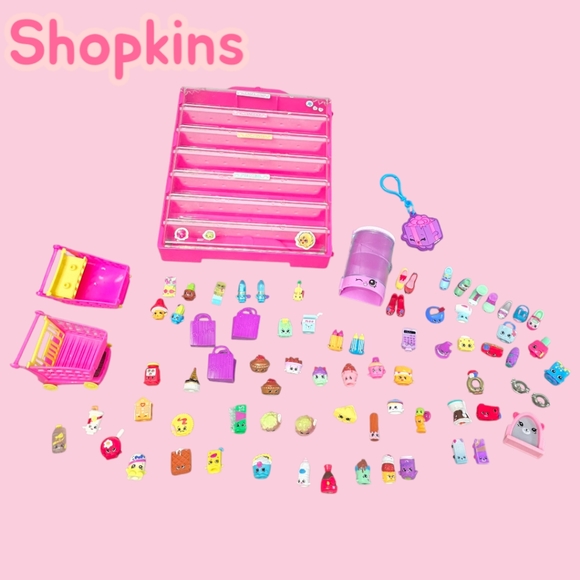 Shopkins | Toys | Shopkins Colorful Collectible Set With Pink Storage ...